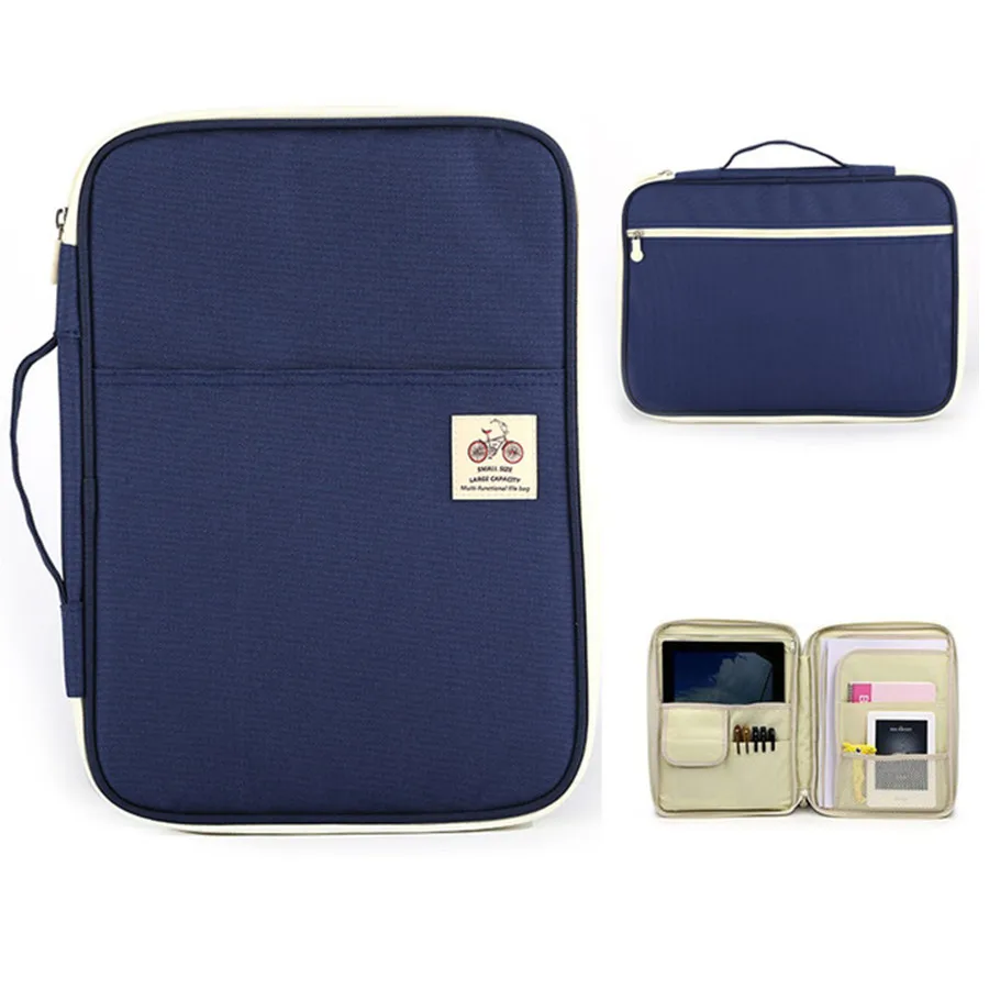 A4 Size Pu And Cloth File Folder Nylon Fabric Cloth File Foler With Pen ...