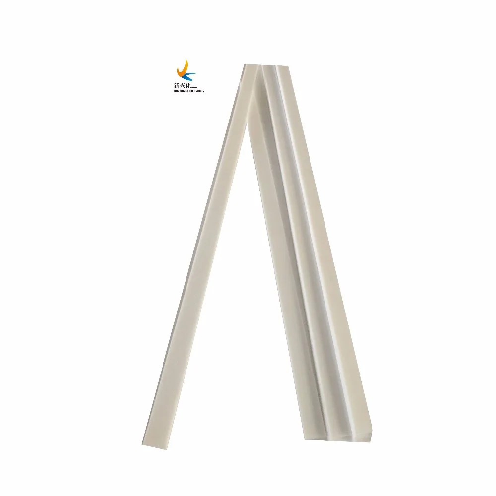 1 Inch Flat White Plastic Strips - UHMWPE Track Pad PE 1000 Wear Strip