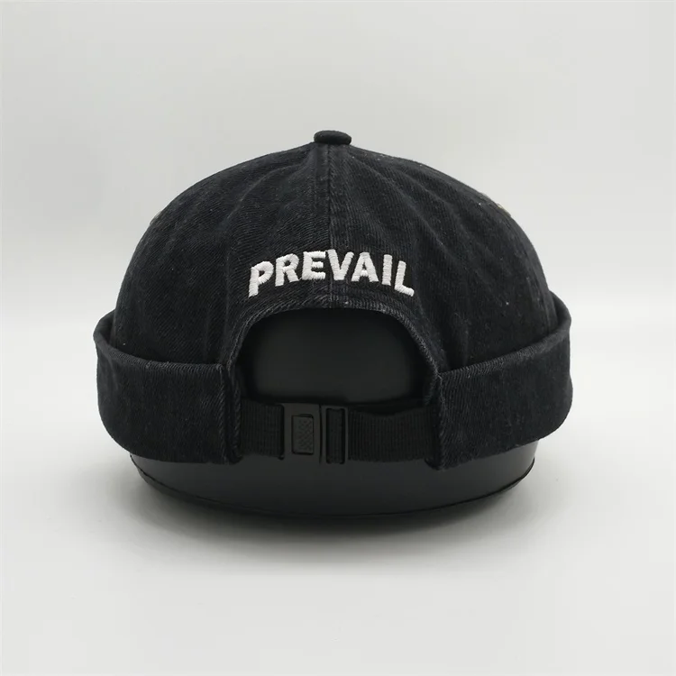 High Quality Embroidered Rolled Caps,Customized Plastic Buckle Docker ...