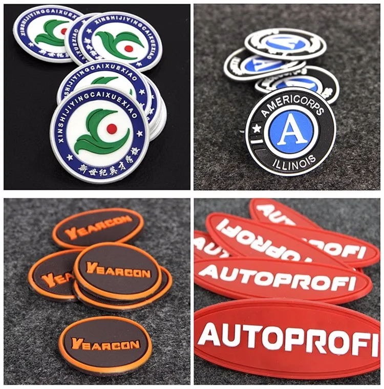 Customized 3d Logo Rubber Patch /fabric Pvc Label Plastic Silicone ...