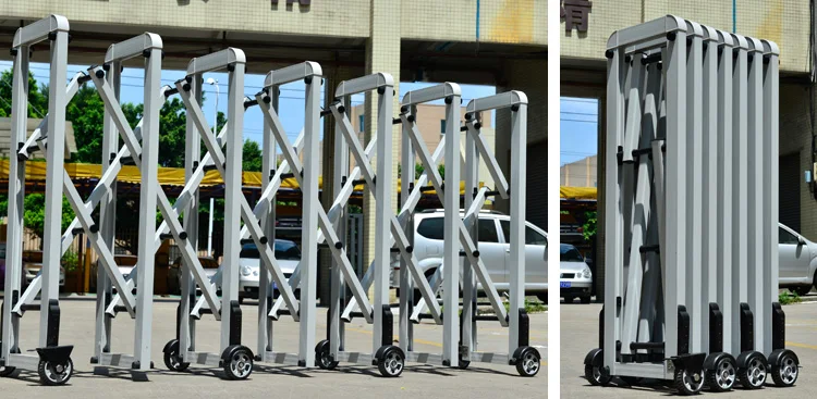 Manual Collapsible Barrier Gate Retractable Crowd Control Barricade ...