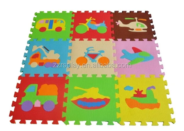 Waterproof Cartoon Design Kids Bedroom Playmat Eva Floor Play Mat - Buy ...