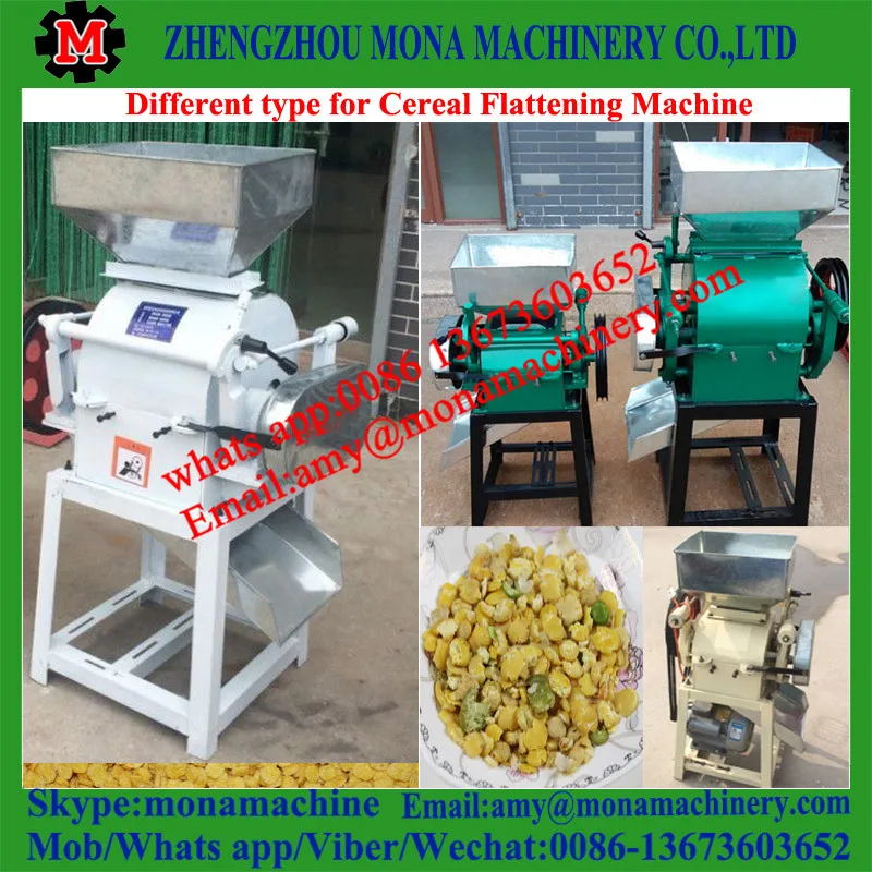 Grains Oats Beans Soya Flakes Flaking Mill Machine|corn Flakes Extruder ...