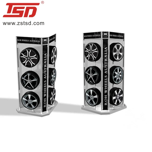 Custom Hot Modern Retail Store Shop Metal Bike Car Alloy Wheel Rim ...