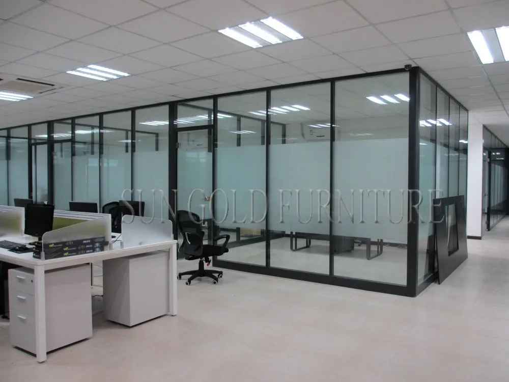 Lastest Modern Clear Glass Used Office Sound Proof Cubicle Partition ...