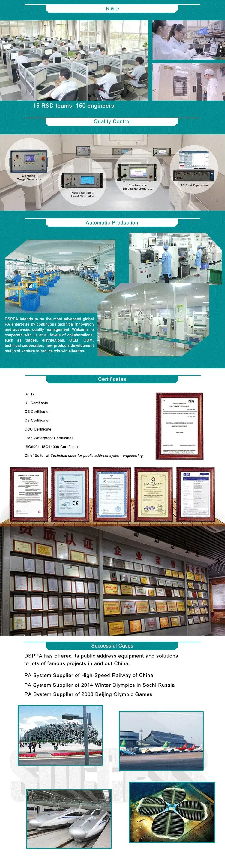 DSPPA DA2 Series PA System - Efficient 2 Channel Amplifiers