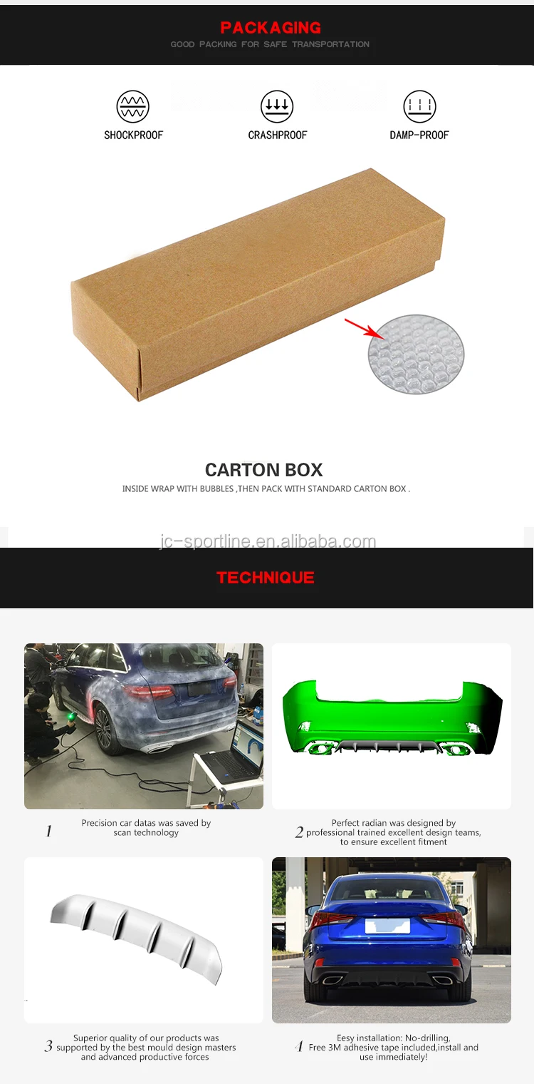Is350 Carbon Rear Diffuser For Lexus Is300 Is350 Is F Sport Sedan 4 ...
