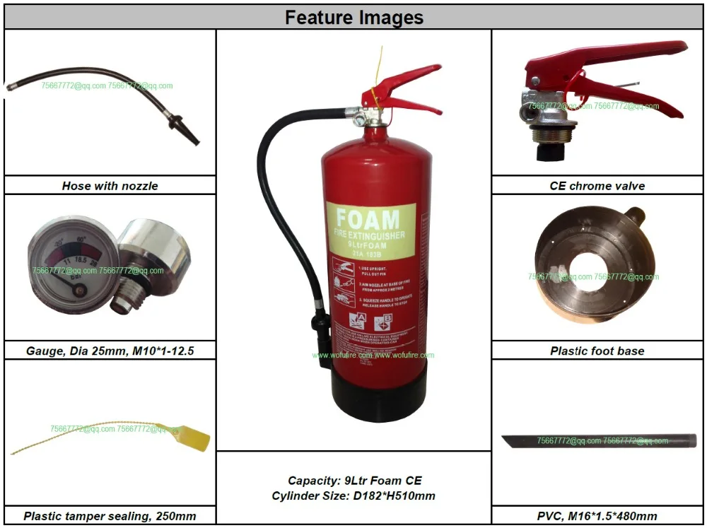 Ce Approved 9ltr Foam 9ltr 3% Afff Foam Fire Extinguisher - Buy Foam ...