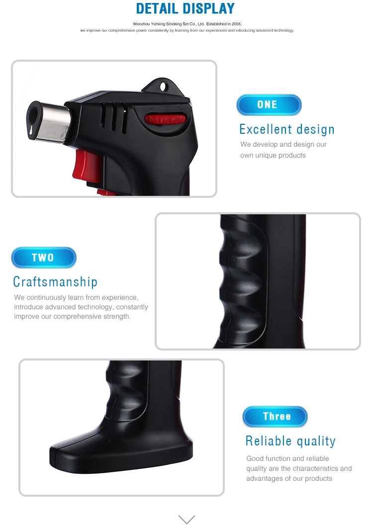 Chefs Cake Surface Spray Fire Bake Butane Gas Jet Flame Gun Torch ...