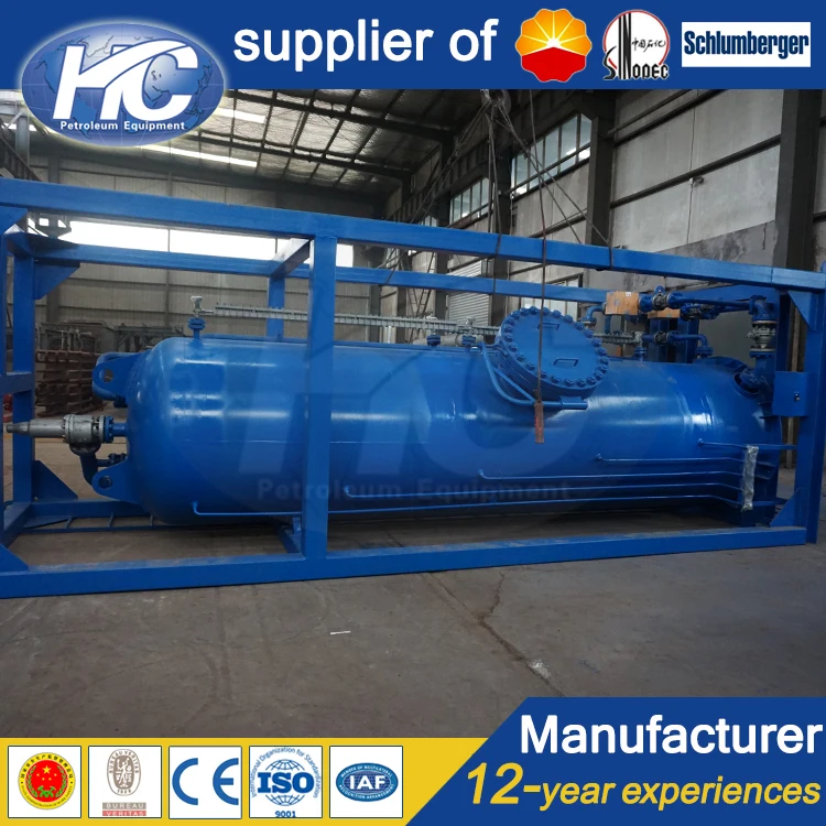 Oilfield Skid Mounted Carbon Steel Buffer Tank / Carbon Steel Pressure ...