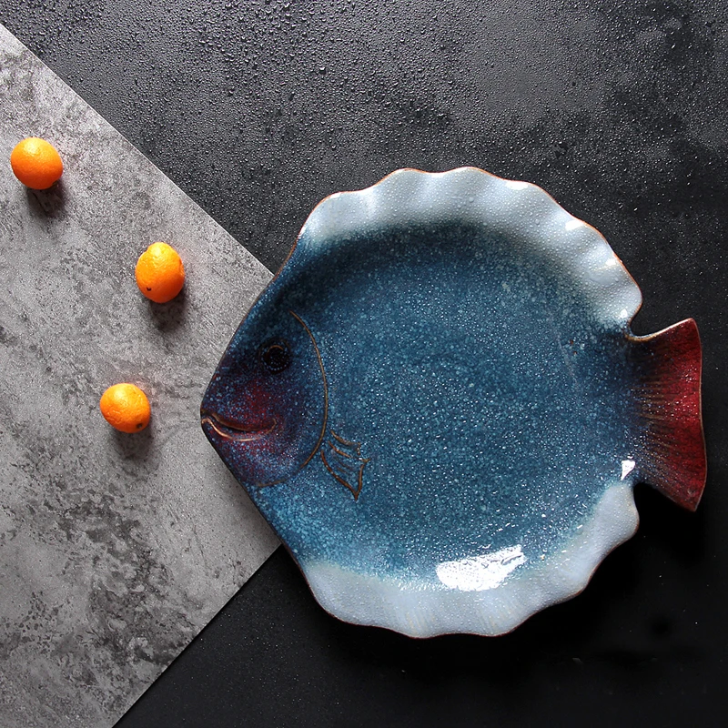 Animal Shaped Fish Dish - Creative Ceramic Serving Plate