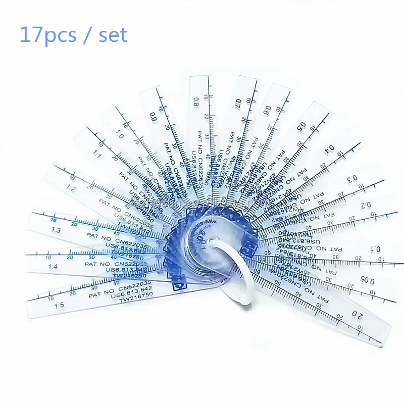 Precision Plastic Gap Gauge Thickness Gauge 13pcs/set Measuring Range 0 ...