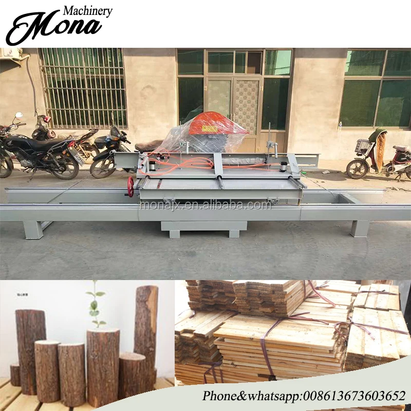 Large Diameter Log Wood Table Sawmill Sliding Table Panel Saw Machine ...