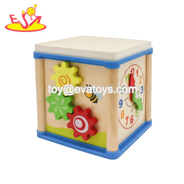 Wholesale Educational 5 in 1 Wooden Garden Activity Cube for Baby ...