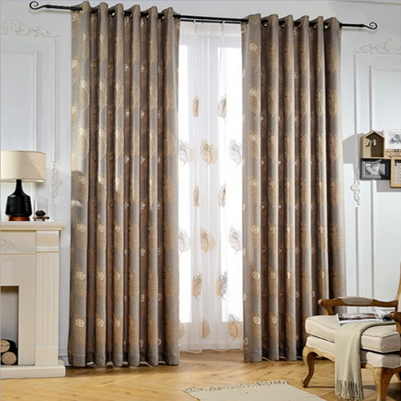 Luxury Jacquard European Style 108 Inch Living Room Curtains - Buy ...