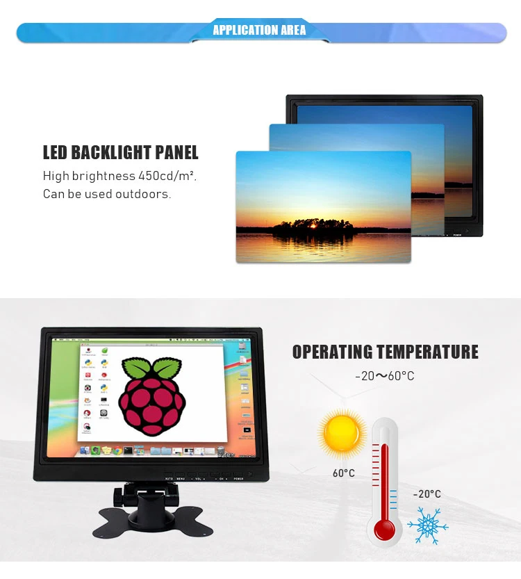 Small Touch Screen Monitor 10 10.1 Inch Usb Powered Capacitive Touch 16 ...