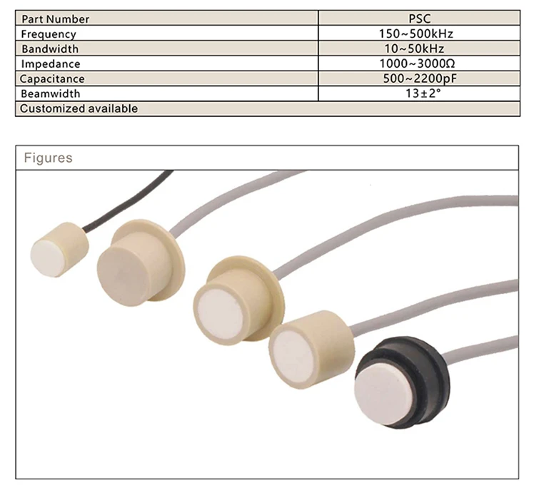 GAS Flow Meter with 200 Khz Ultrasonic Piezo Ceramic Transducer