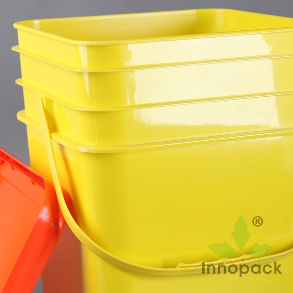 Customize Color Square Hdpe Pail,20 Ltr Plastic Pails With Lid And ...