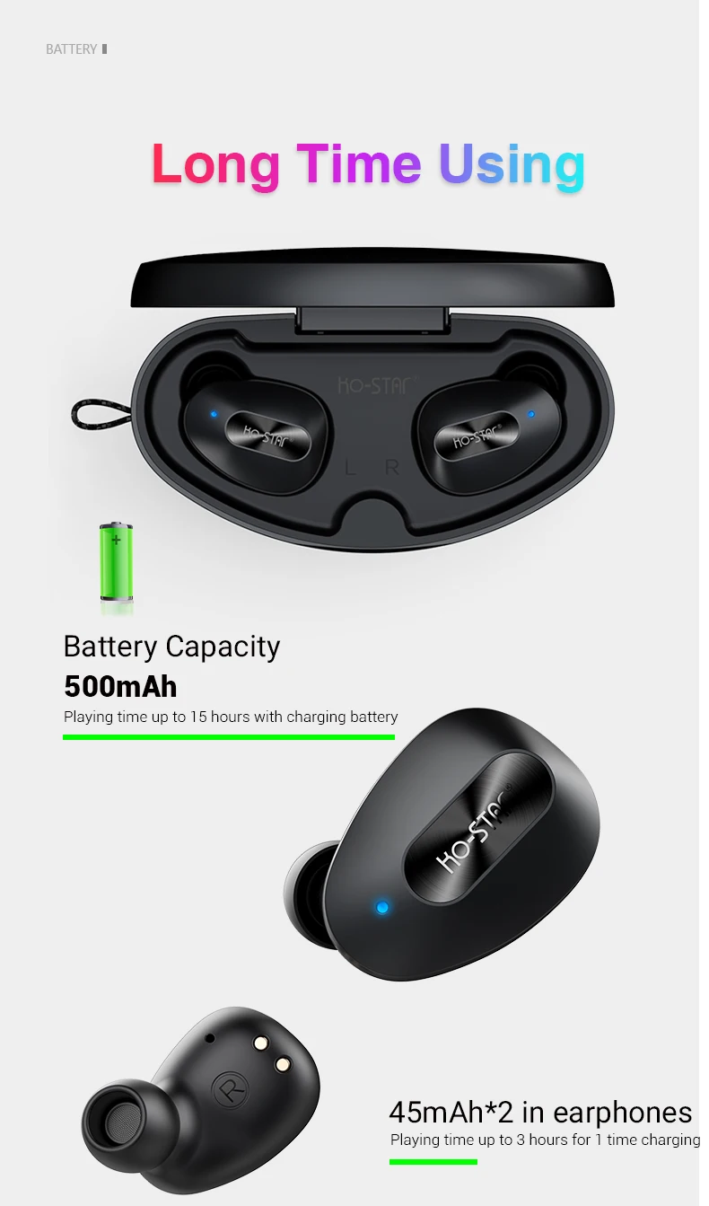 New Anc In-ear Earbud Headphones Active Noise-cancellation Bluetooth V5 ...