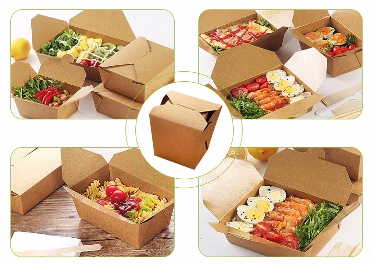 Free Sample Disposable Food Grade Fast Food Boxes Disposable Takeaway ...