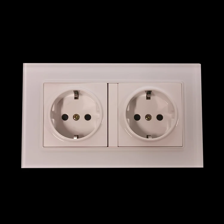 Smartdust Euro 220v 15 Amp Multi Plug Tempered Glass Eu 4 Pin Double ...