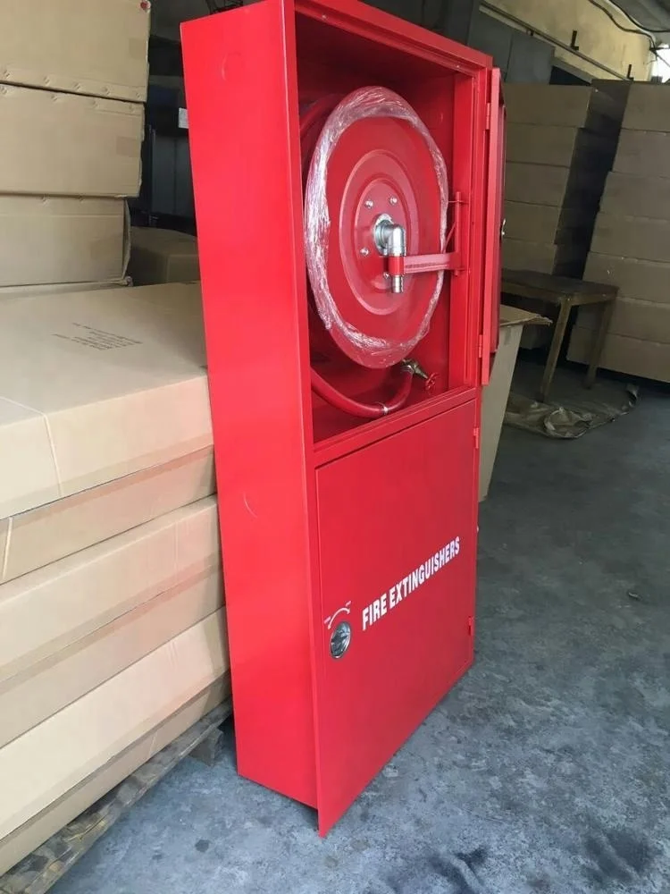 Double Door Fire Hose Reel Cabinet - Customizable Size, 1.2mm Steel ...
