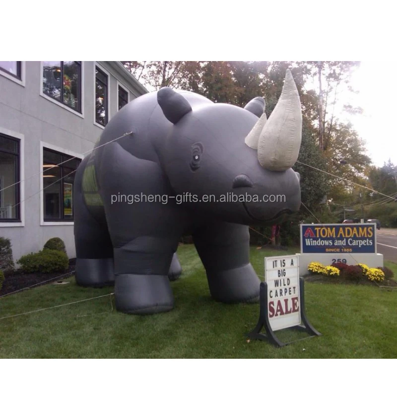 Customized Inflatable Advertising Rhino,Pvc Inflatable Rhino Balloon ...