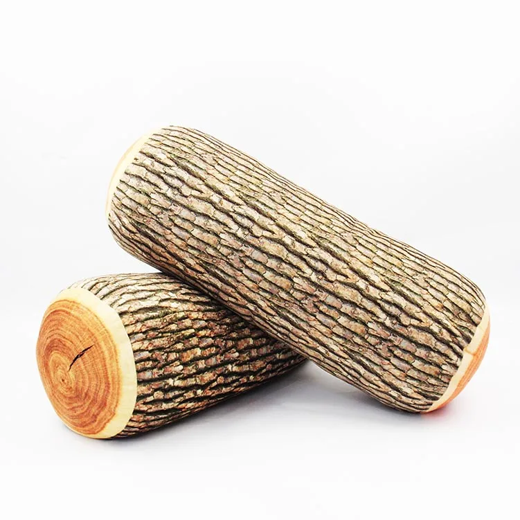 Wood Design Stump Plush Soft Pillow Cushion Comfortable Head Neck ...