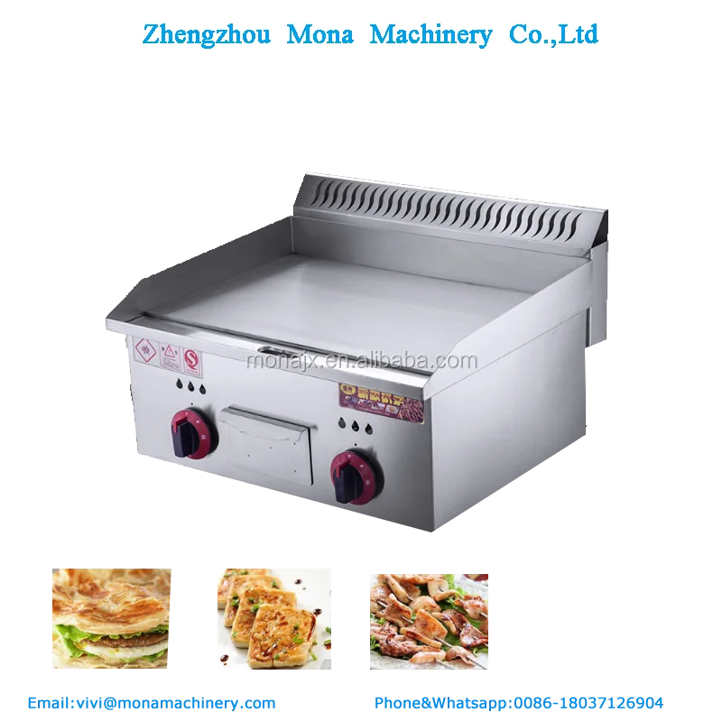 Commercial 2/3 Flat And 1/3 Grooved Table-top Gas Teppanyyaki Grill Bbq ...