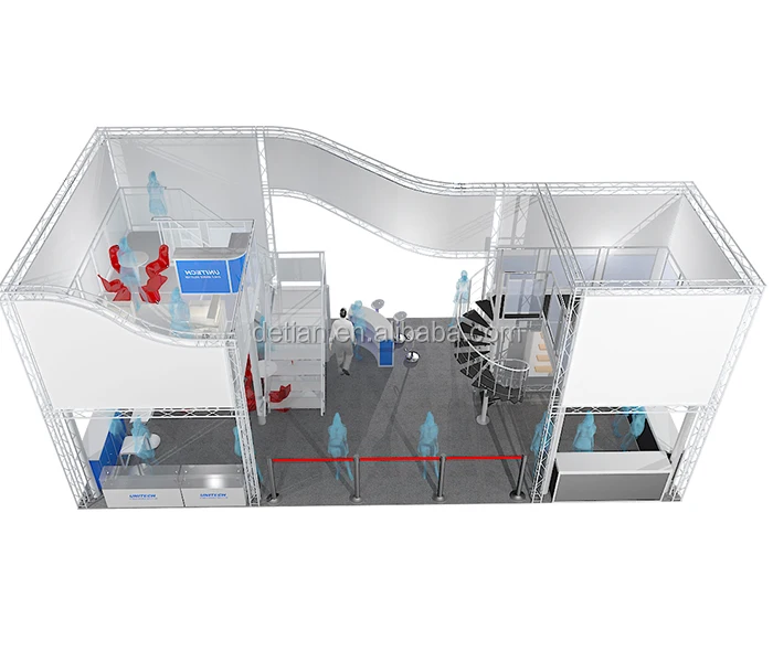 Double Deck Exhibition Booth,Custom Two Storey Exhibition Booth Design ...