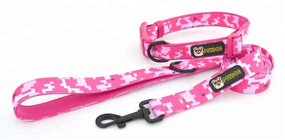 Dog Collar Leash Custom Print Logo Dog Leash Sublimation Polyester Dog ...