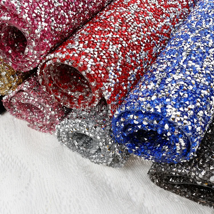 Wholesale Hot Fix Rhinestone Mesh Rolls Crystal Stone Adhesive Strass ...