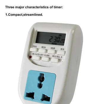 220-240v Ac 50hz 10a Uk Plug Programable Timer Switch 24h 7 Day Week ...