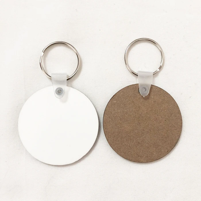 Fast Shipping Blank Round MDF Keychains for Promotional Gifts