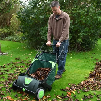 21 Inch Manual Hand Push Path Yard Lawn Garden Grass Leaf Sweeper - Buy ...