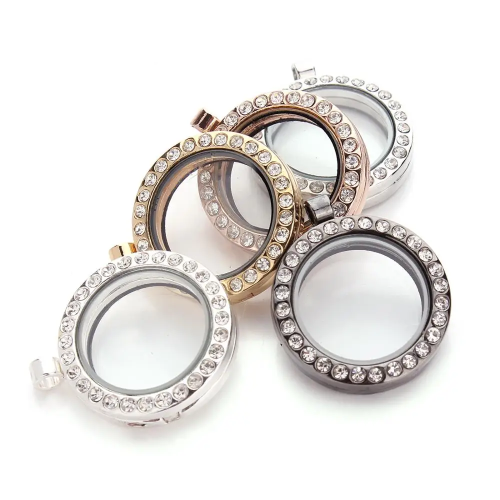 Stainless Steel Blank Clear Glass Locket Pendant - Buy Blank Locket ...