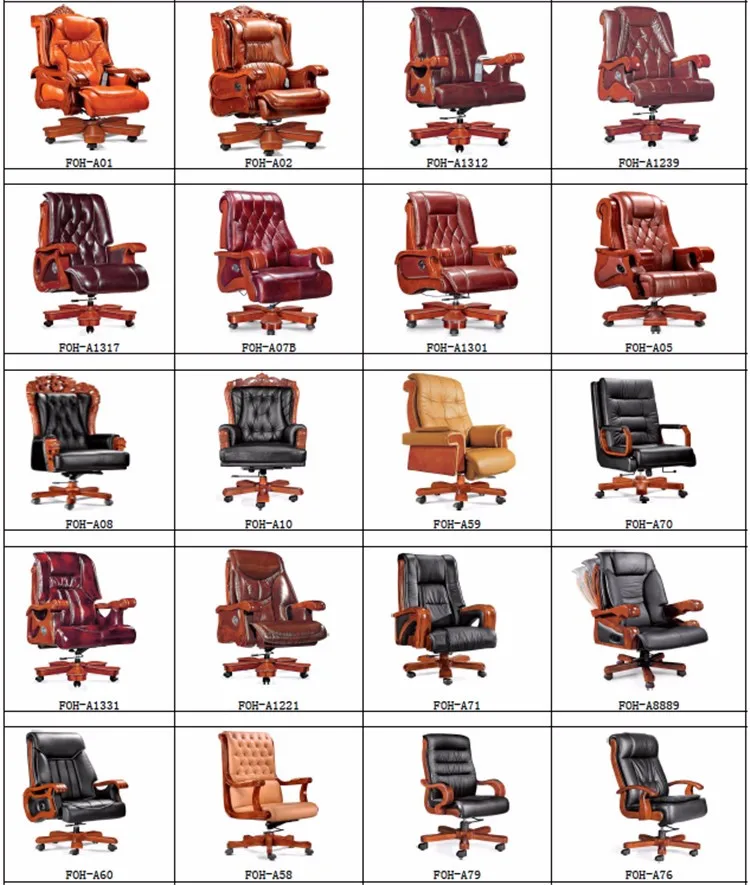 Classical Leather Ceo Office Chair Executive Office Chair Mahogany ...