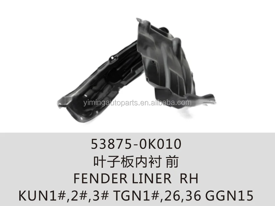 Inner Front Fender for Fortuner Hilux Vigo - 53875-0K010