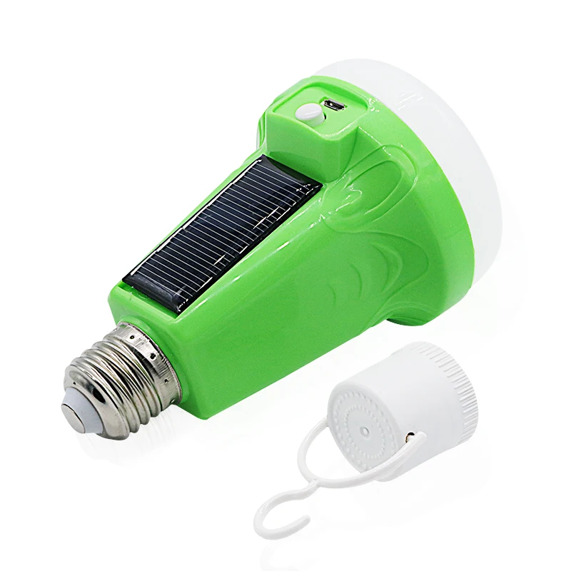 12w 18w Portable Solar Powered Led Flashlight Light Emergency Bulb ...