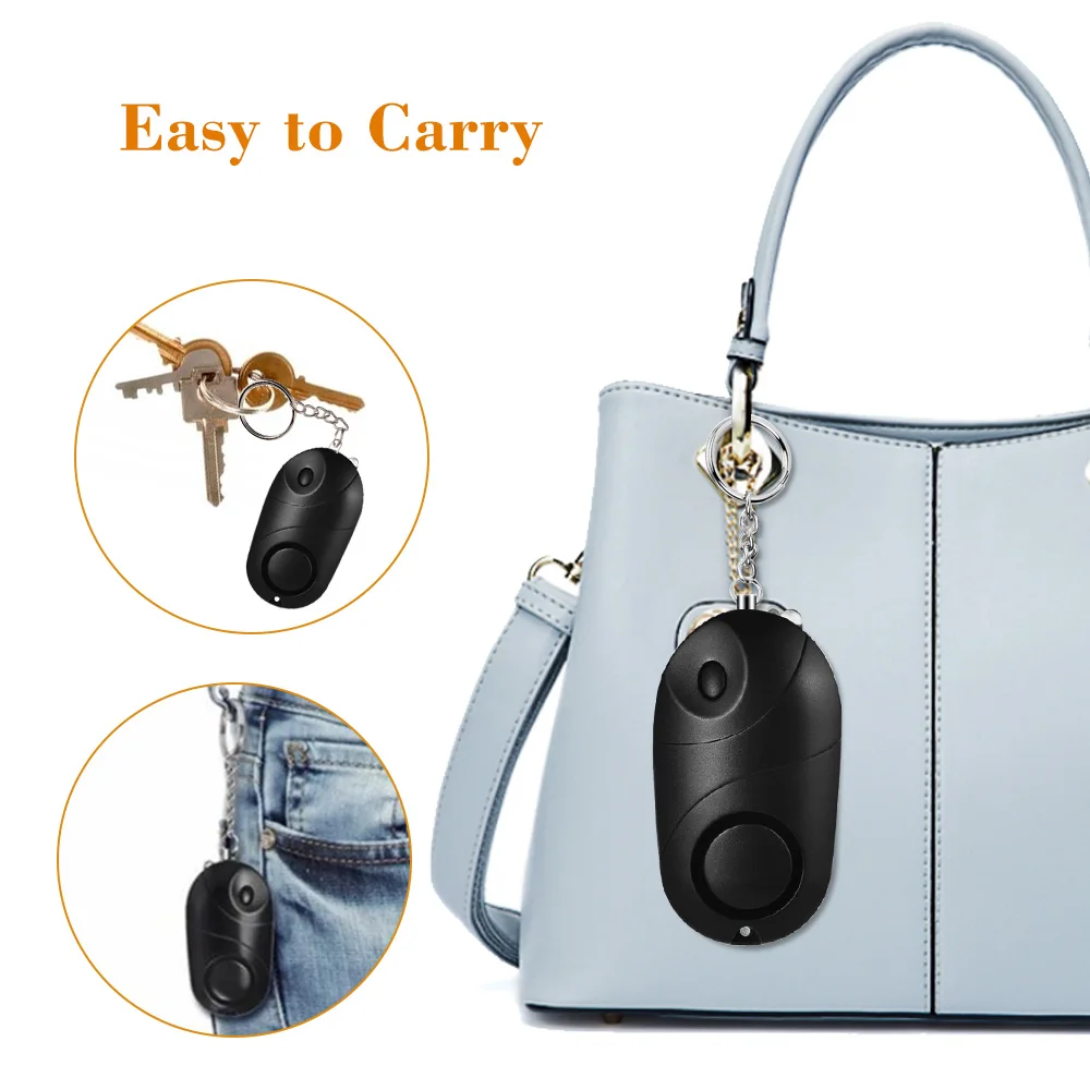 Anti Attack Personal Alarm 120db Sound Emergency Self Defense Security ...
