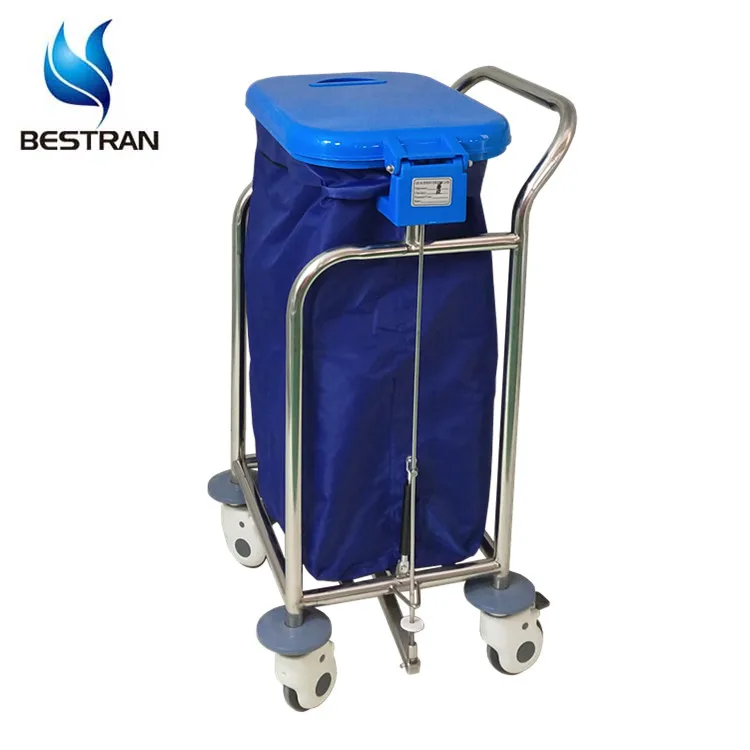 Bt-slt009 Medical Blue/yellow Color Single Bins Mobile With Wheels ...