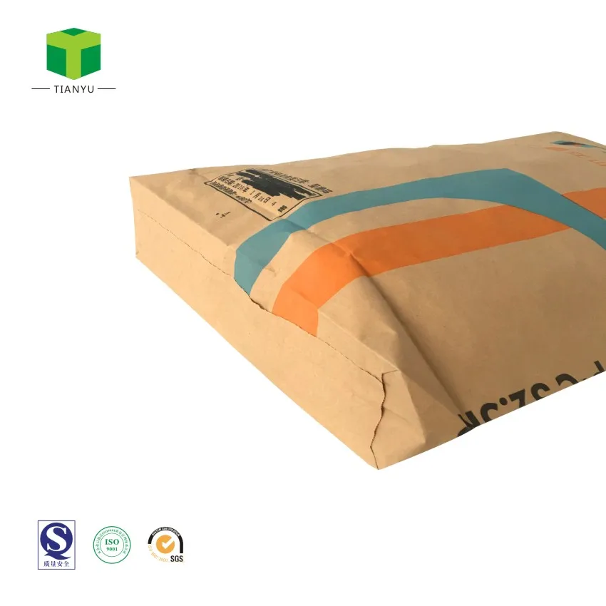 Biodegradable 50kg Kraft Paper Cement Bags with Flexo Printing for ...