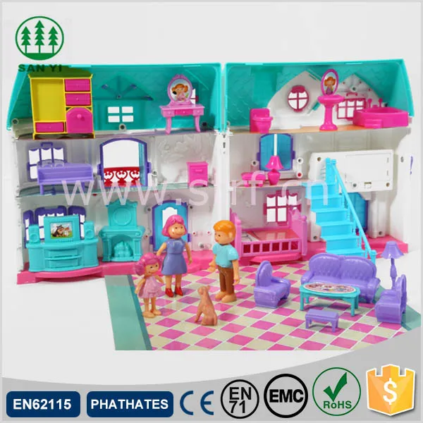 Miniatures Furniture Plastic Doll House - Buy Doll House,Plastic Doll ...