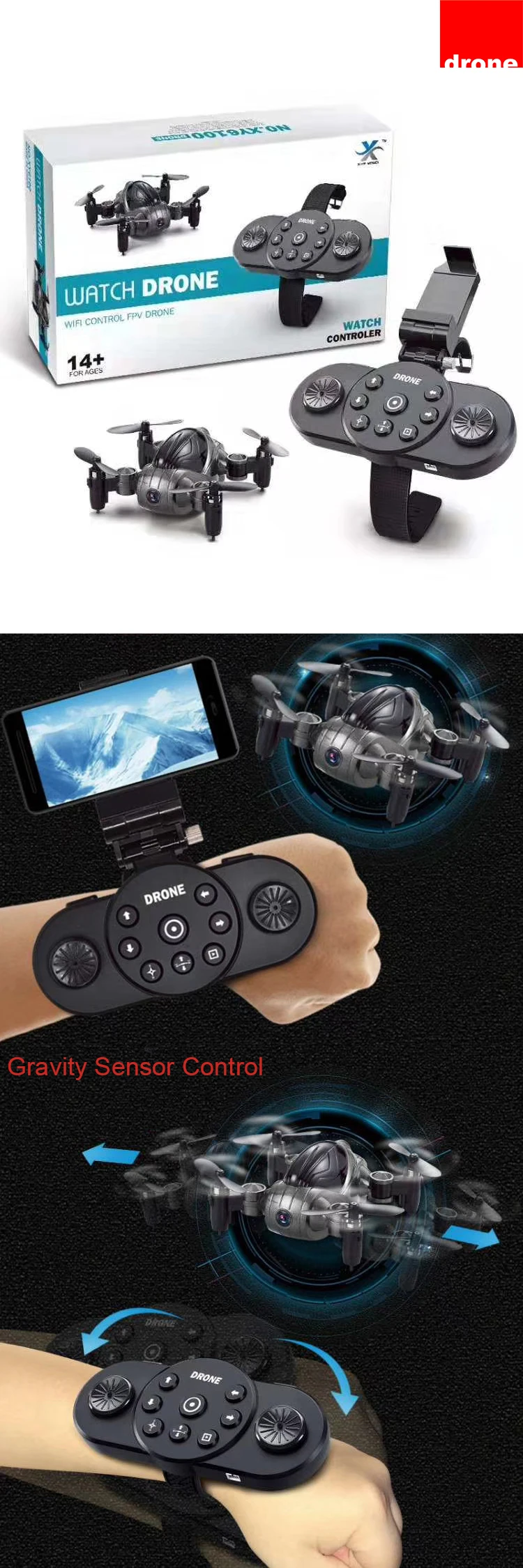 Watch Drone Gravity Sensor Control Remote Streaming Live Drone Camera ...
