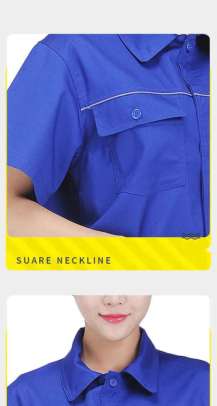 Short Sleeves Labor Protection Clothing Construction Work Clothes ...