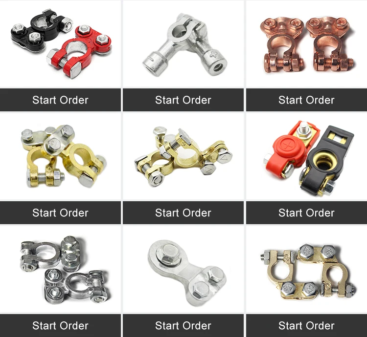 12v Quick Release Battery Terminal Clips Clamps Connectors For Auto ...