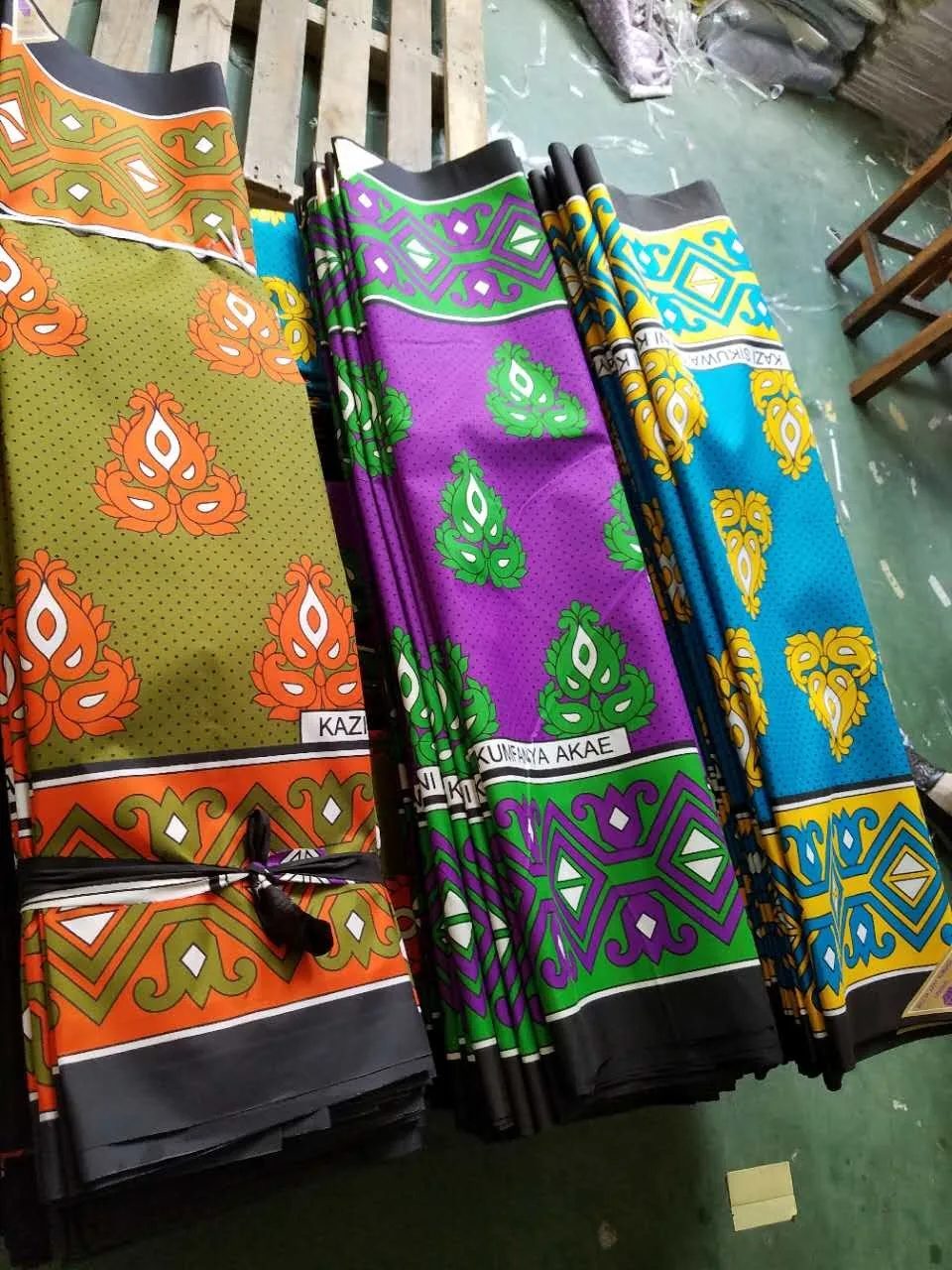2018 Hot Sales Polyester African Khanga Fabric Printed Khanga Kitenge ...