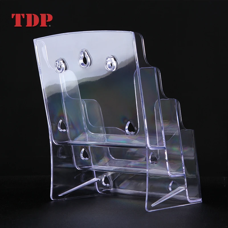 A4 Size Clear Transparent Leaflet Flyer Display Stand Acrylic Brochure ...