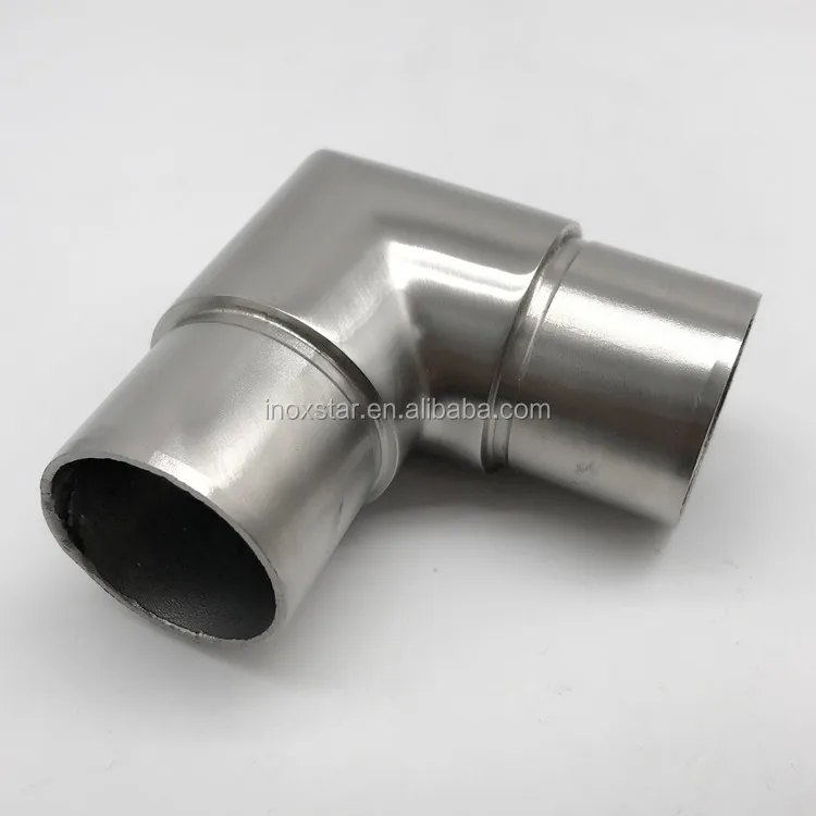 2 Way Rail Tube Stainless Steel Handrail Fitting Flush Joiner Round ...