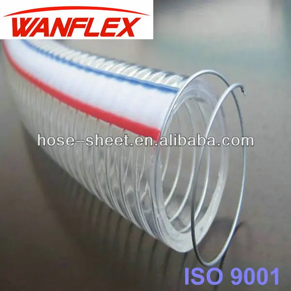 4" Flexible Clear No Smell Pvc Steel Wire Pipe/tube Wp 8bar 40m 19mm ...